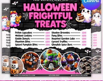 Halloween Bake Sale Flyer, October Sweet Treats Flyer, Bakery Flyer ...