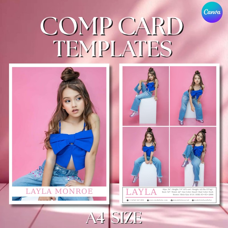 Model Digital Comp Cards - Etsy