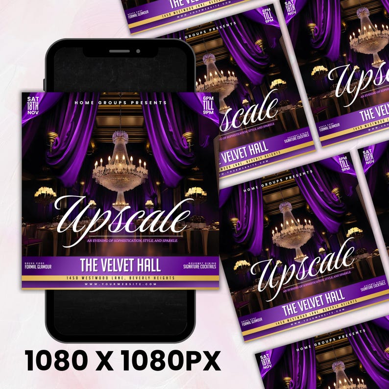Elegant Gala Flyer: Modern Invitation, Celebrations Ad (canva Editable ...