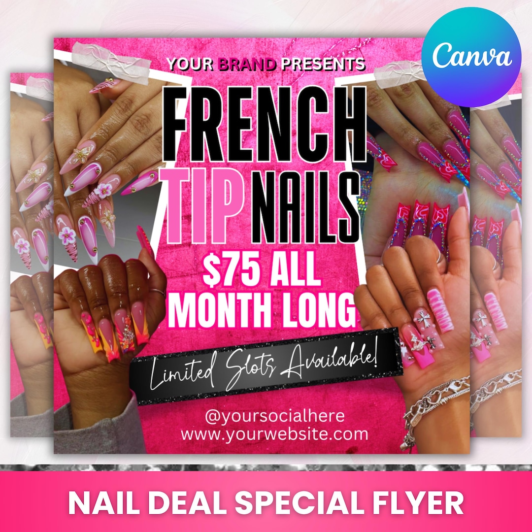 Nail Booking Flyer, Nail Tech Flyer, Nail Appointments Flyer, Nail Book ...