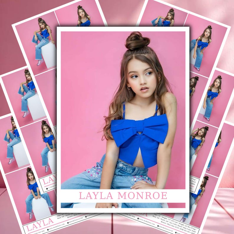 Kids Comp Card Template: Child Model Portfolio (digital Download) - Etsy