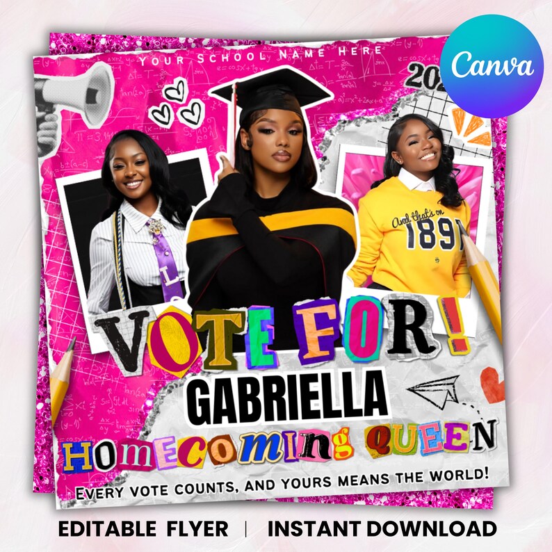 Homecoming Queen Flyer, Homecoming King Flyer, Homecoming Campaign ...