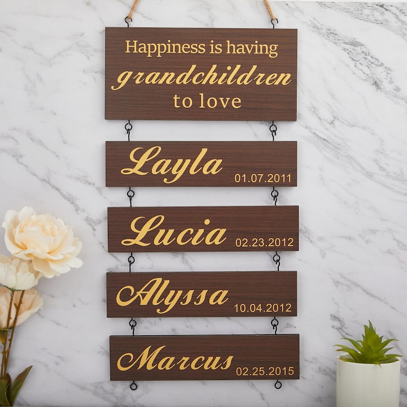 Wooden Grandkids Art Sign - Etsy