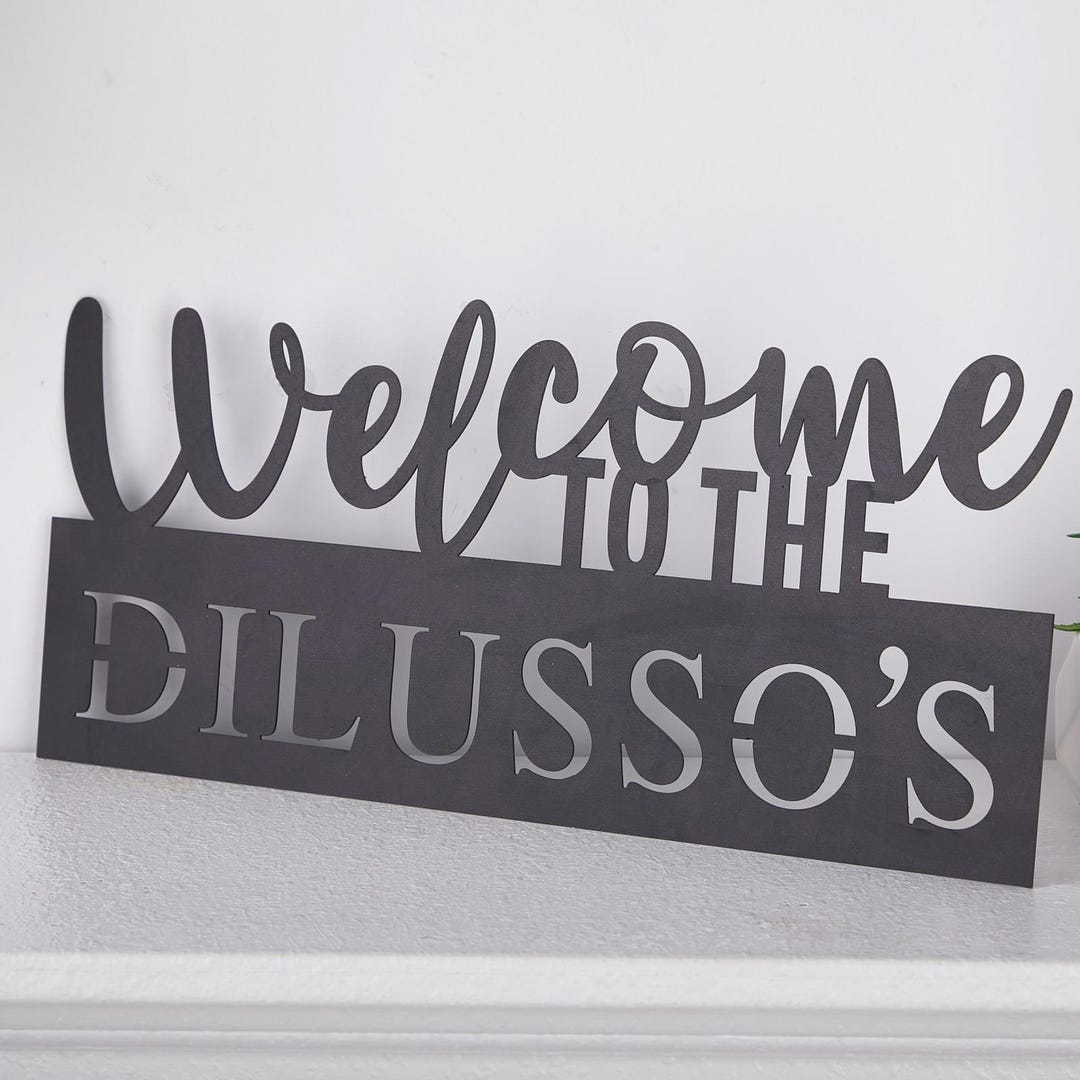 Custom Metal Welcome Sign | Personalized Home Decor - Etsy