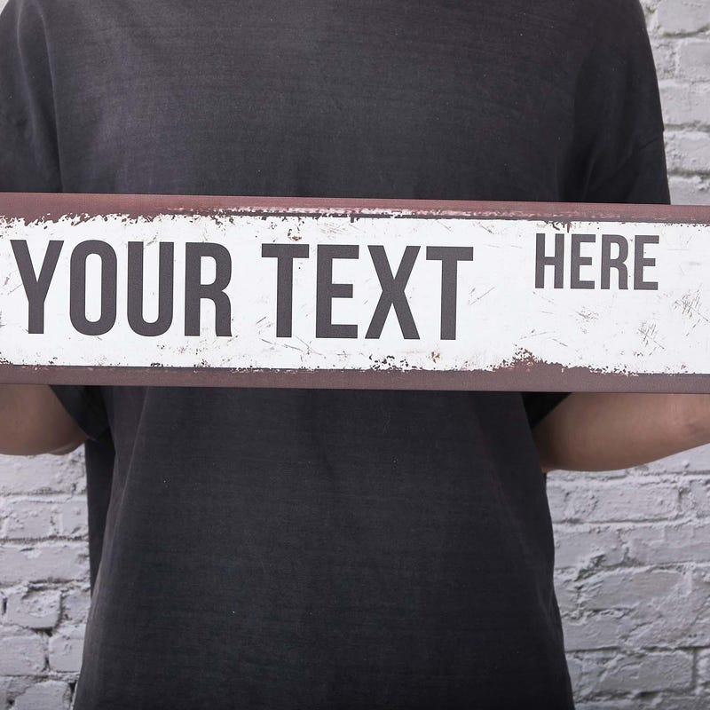 Metallic Street Sign - Etsy