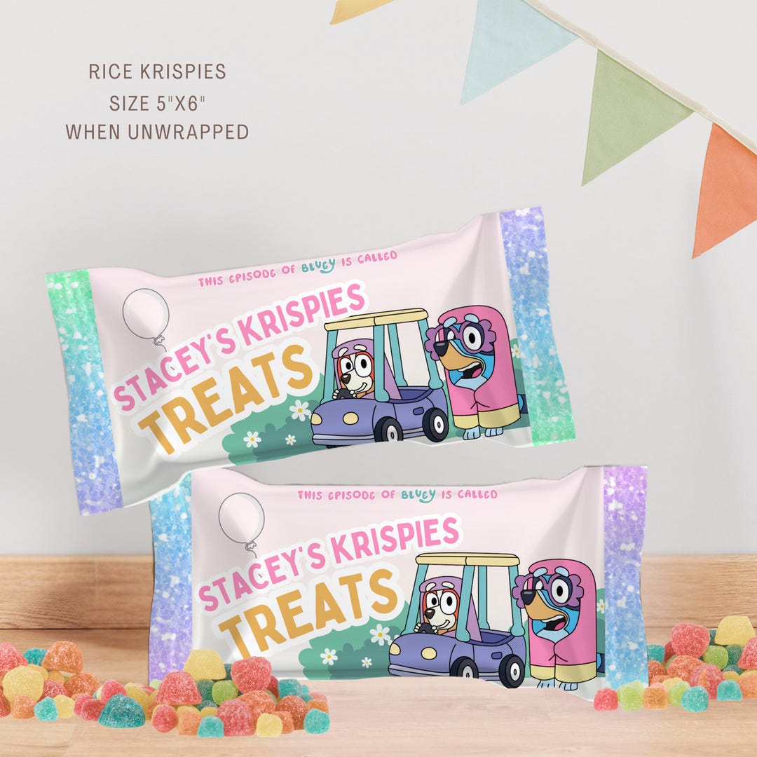 Blue-y Rice Krispies Wrapper Template Blu-ey Party Favors Rice Crispy ...