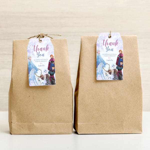 Frozen Birthday Tags - Etsy