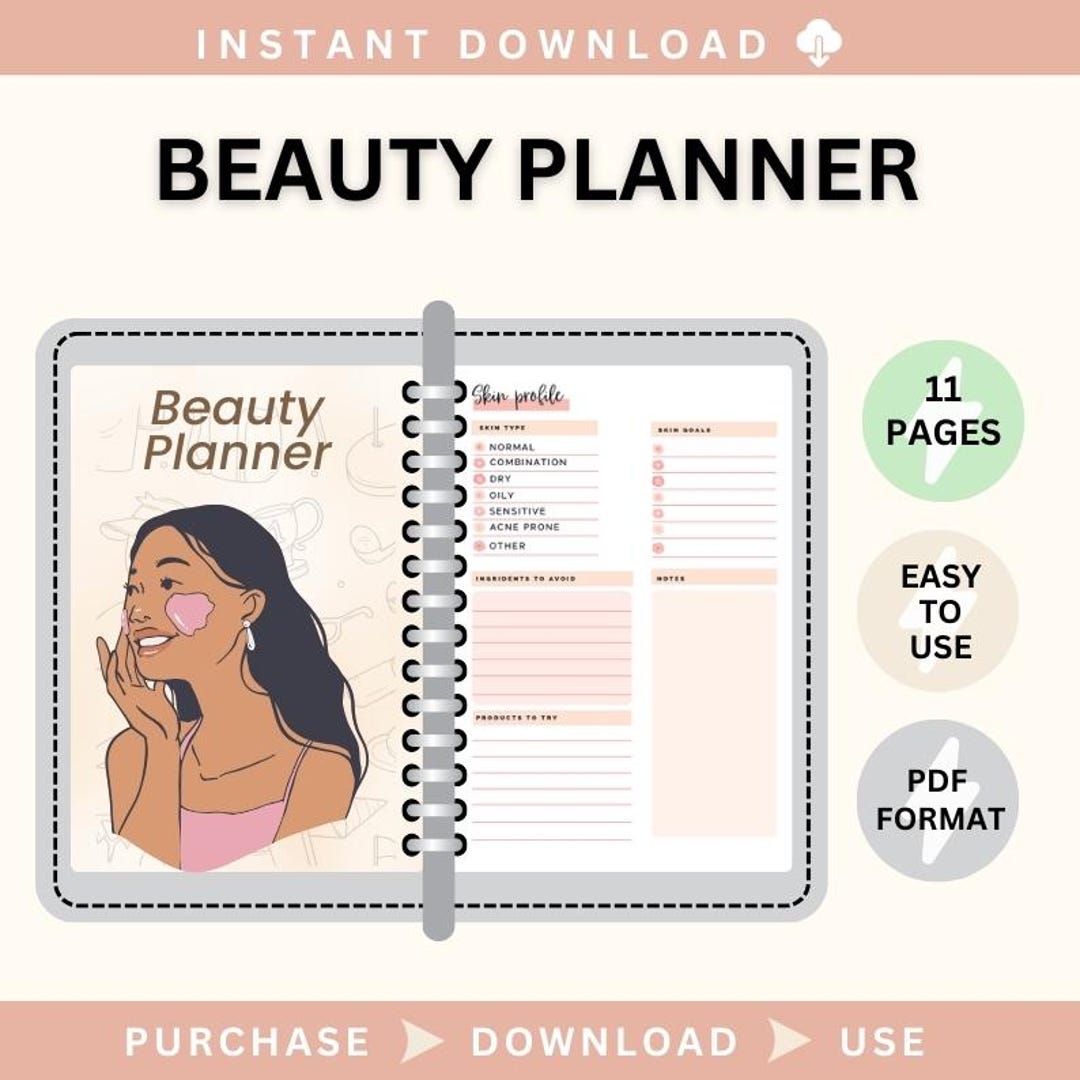 Beauty Planner / Glowup Planner / Printable Planner / Digital Planner ...