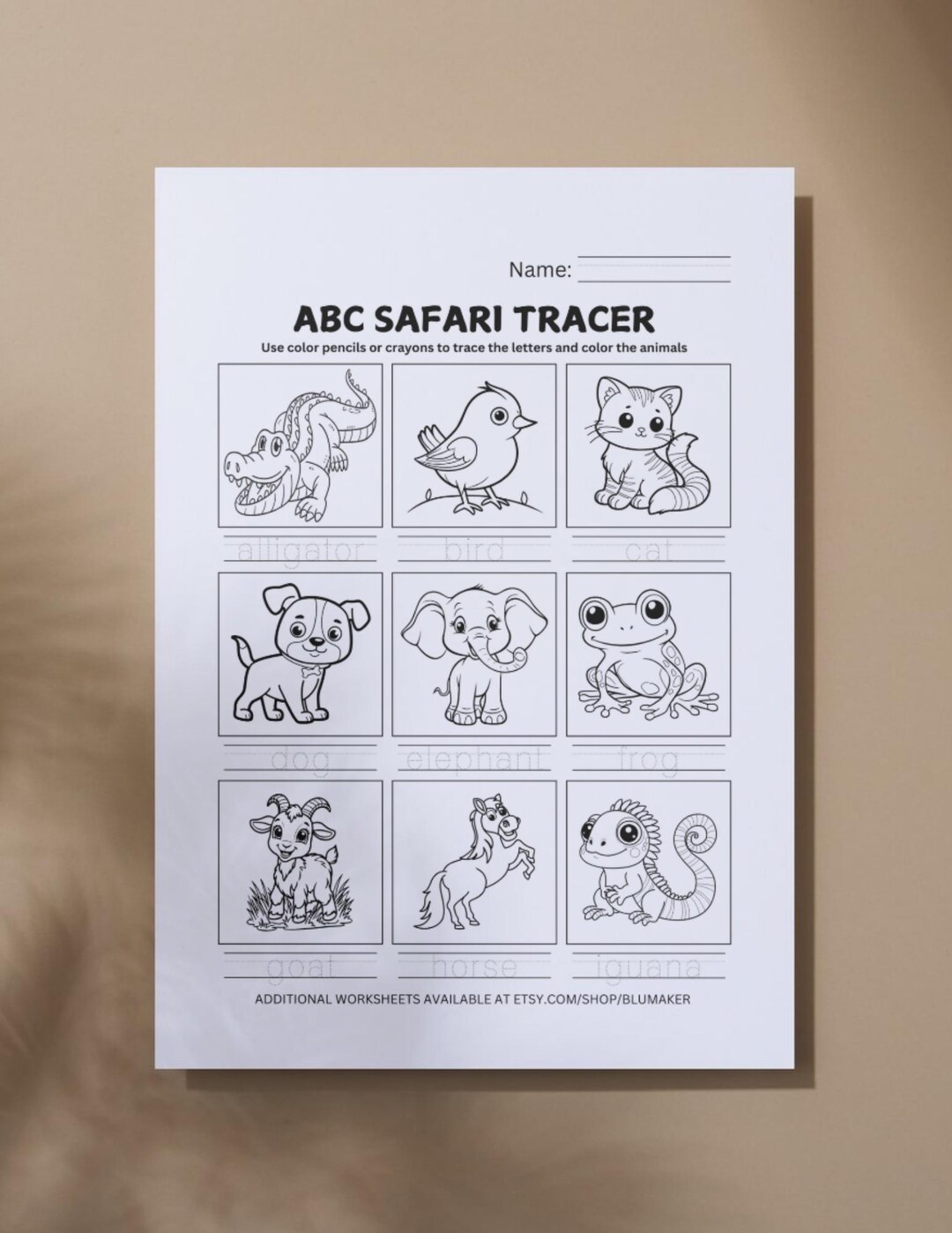 ABC Safari Adventures: Fun Learning Printables - Etsy