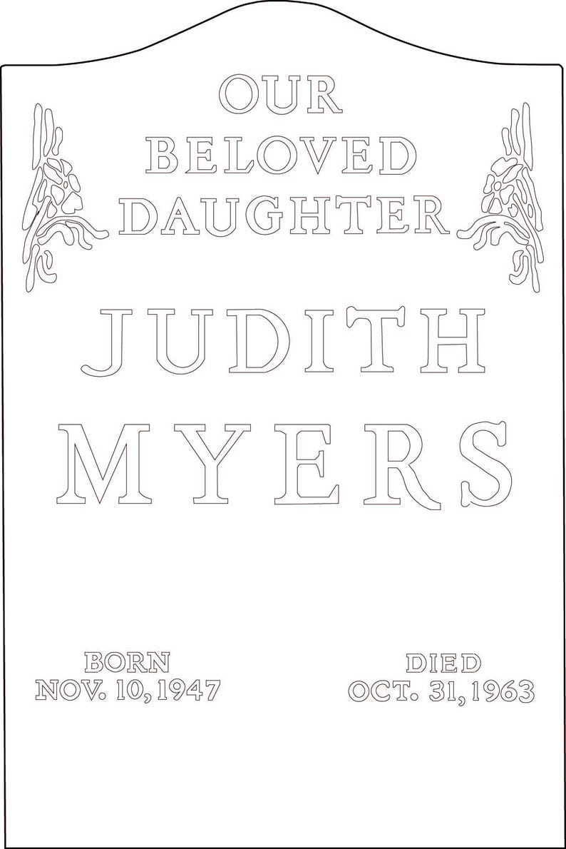 Digital Tombstone Template Based on Judith Myers Grave, Micheal Myers ...
