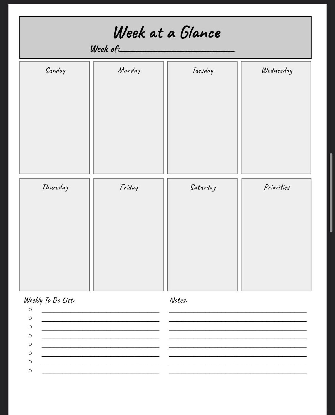 Weekly Meal Planner and Health & Wellness Tracker - Etsy