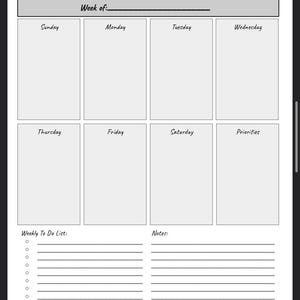 Weekly Meal Planner and Health & Wellness Tracker - Etsy