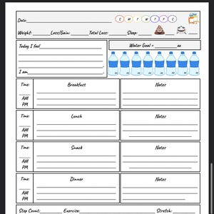 Weekly Meal Planner and Health & Wellness Tracker - Etsy