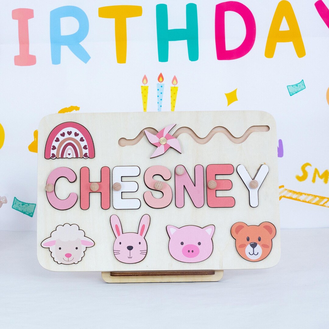 Personalized Name Boards, Name Puzzles Gift, Wooden Name Toys, 1st ...