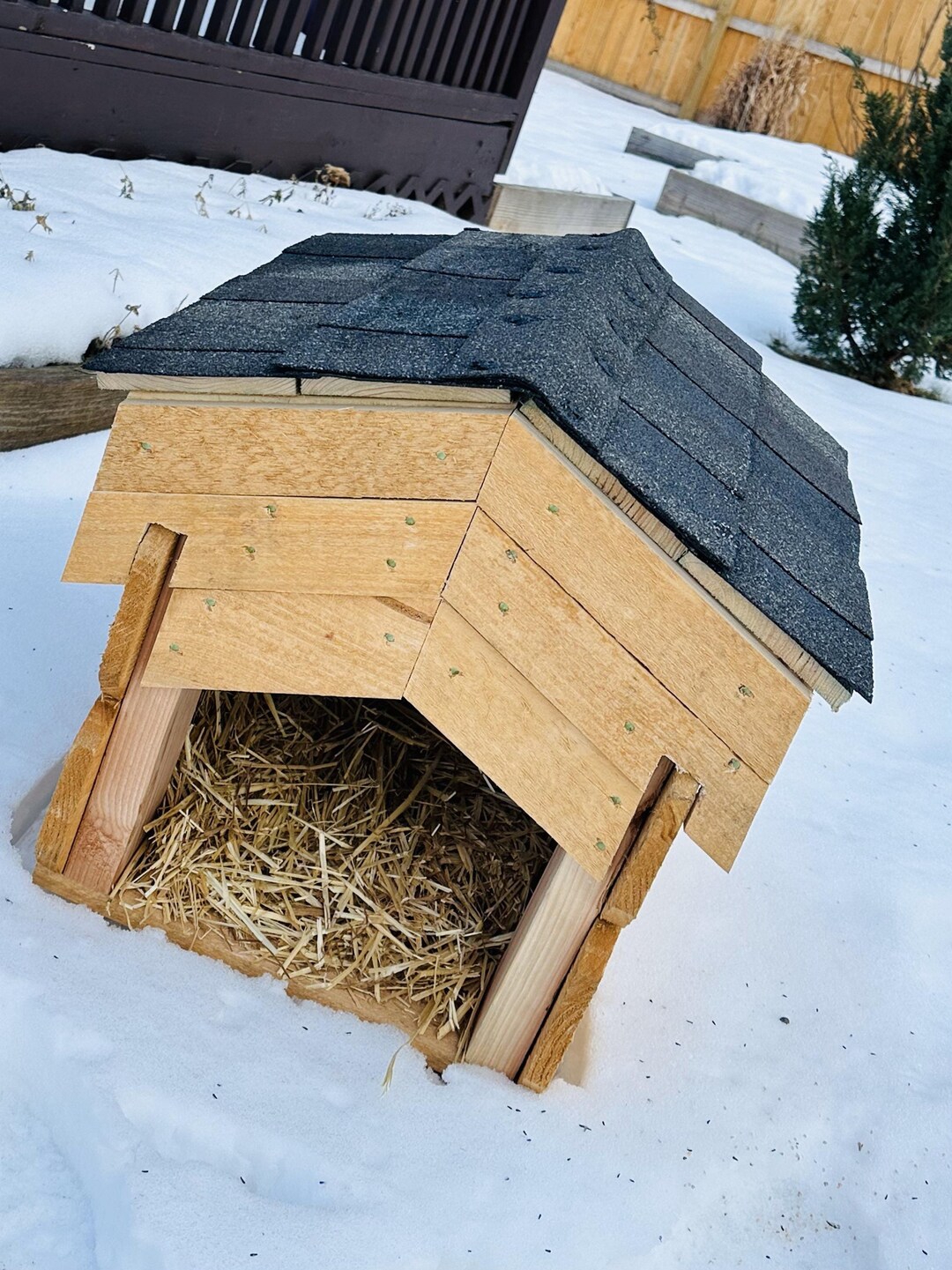 Rustic Wood Works Pet Containment Doghouse Cathouse Rabbit Home Animal ...