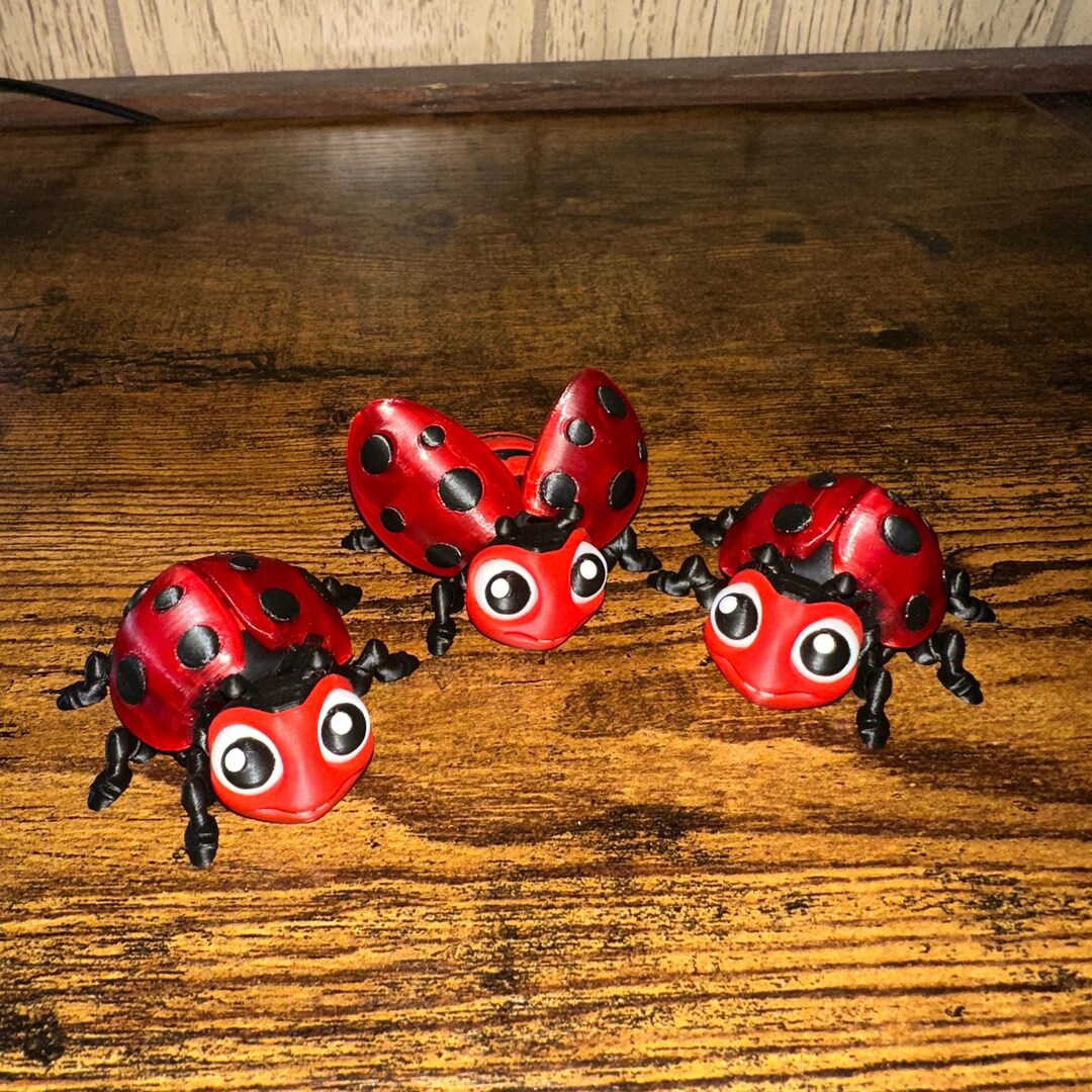 Whimsical Ladybug Figurine: Cheerful Desk Decor - Etsy
