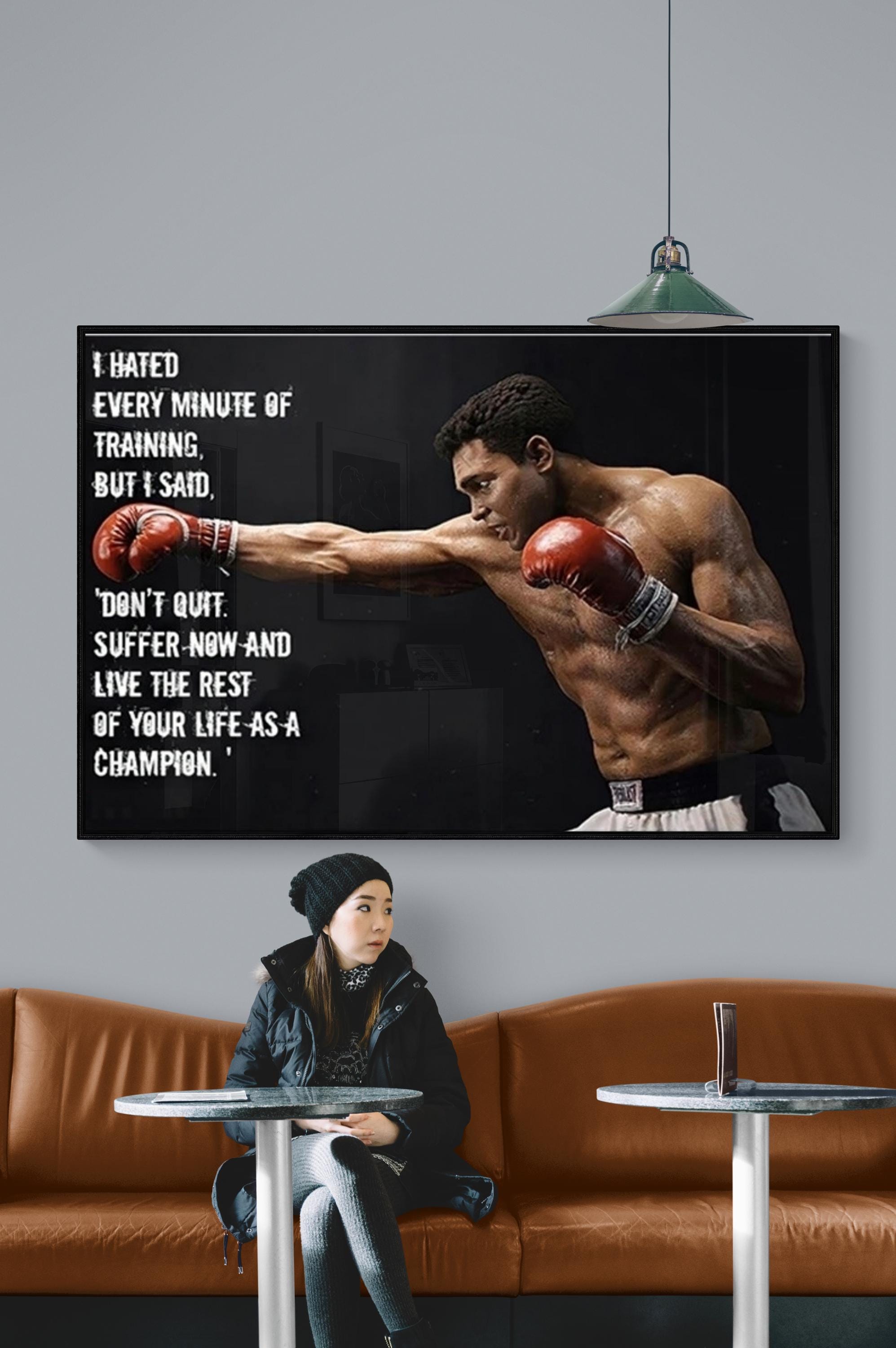 Muhammad Ali Boxing Canvas Art, Motivational Wall Print, Champion ...