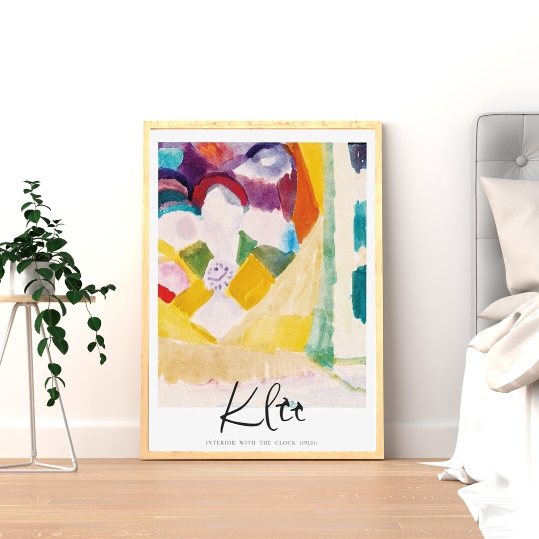Paul Klee “interior With Clock” (1913) Framed Poster | Abstract Modern ...