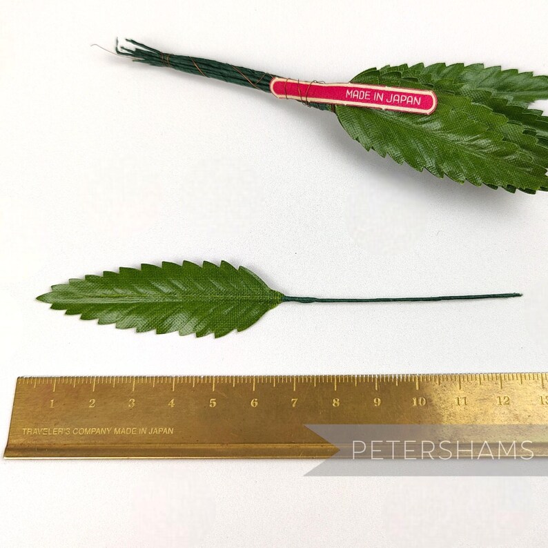 Vintage 'dave' 1960's Petite Japanese Wired Fern Leaves for Millinery ...