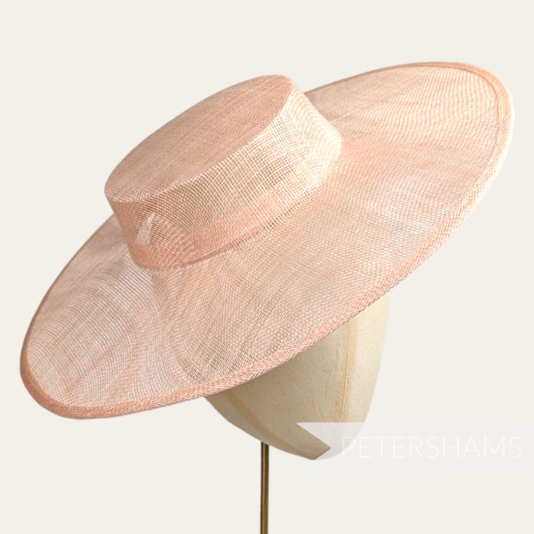 Large Brim Sinamay Boater Fascinator Hat Base for Millinery & Hat ...