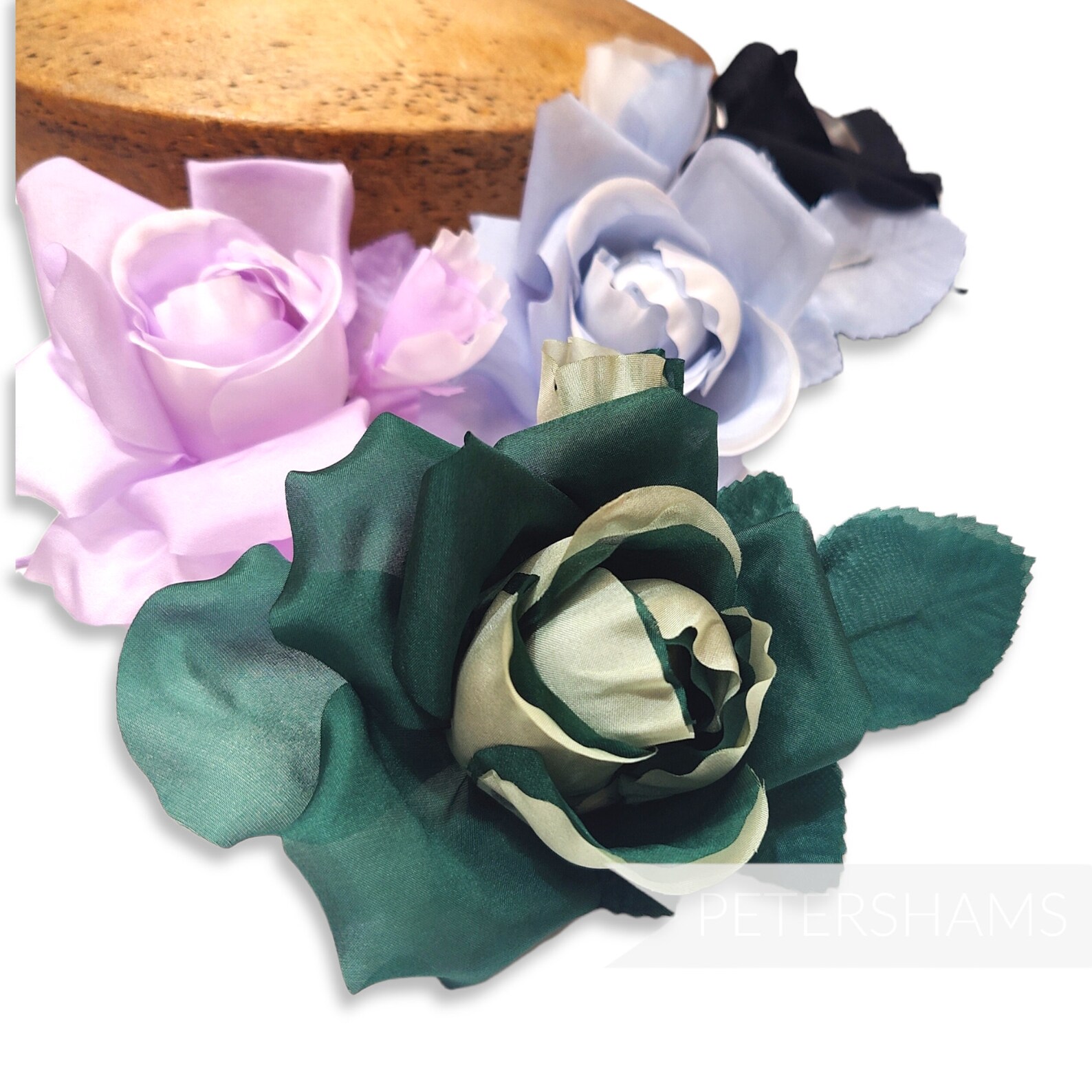 Two-tone 'agnetha' Silk Rose Flower Hat Mount - for Millinery and Hat ...