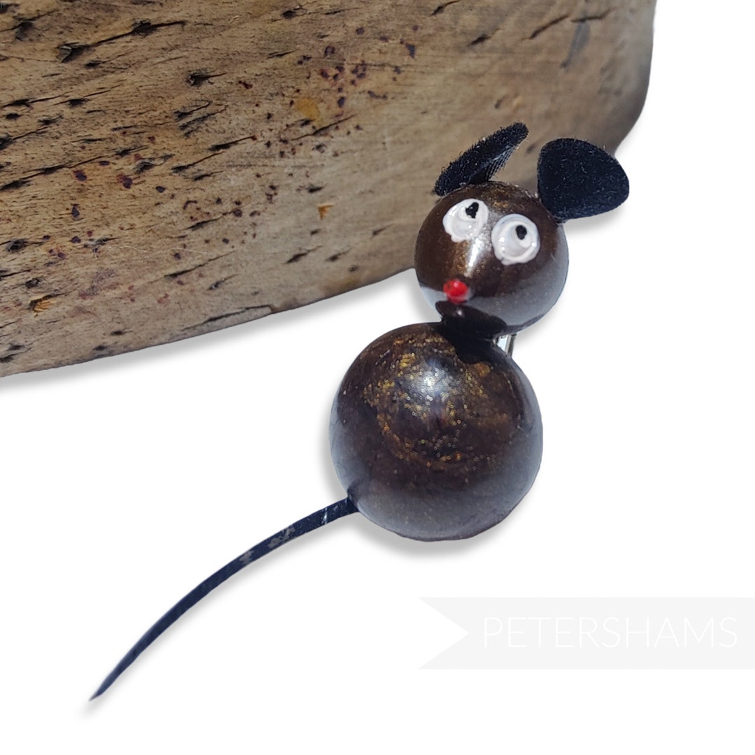 Vintage 1950/60s Glossy Marbled Mice Brooch Hat Accessory and Trim ...