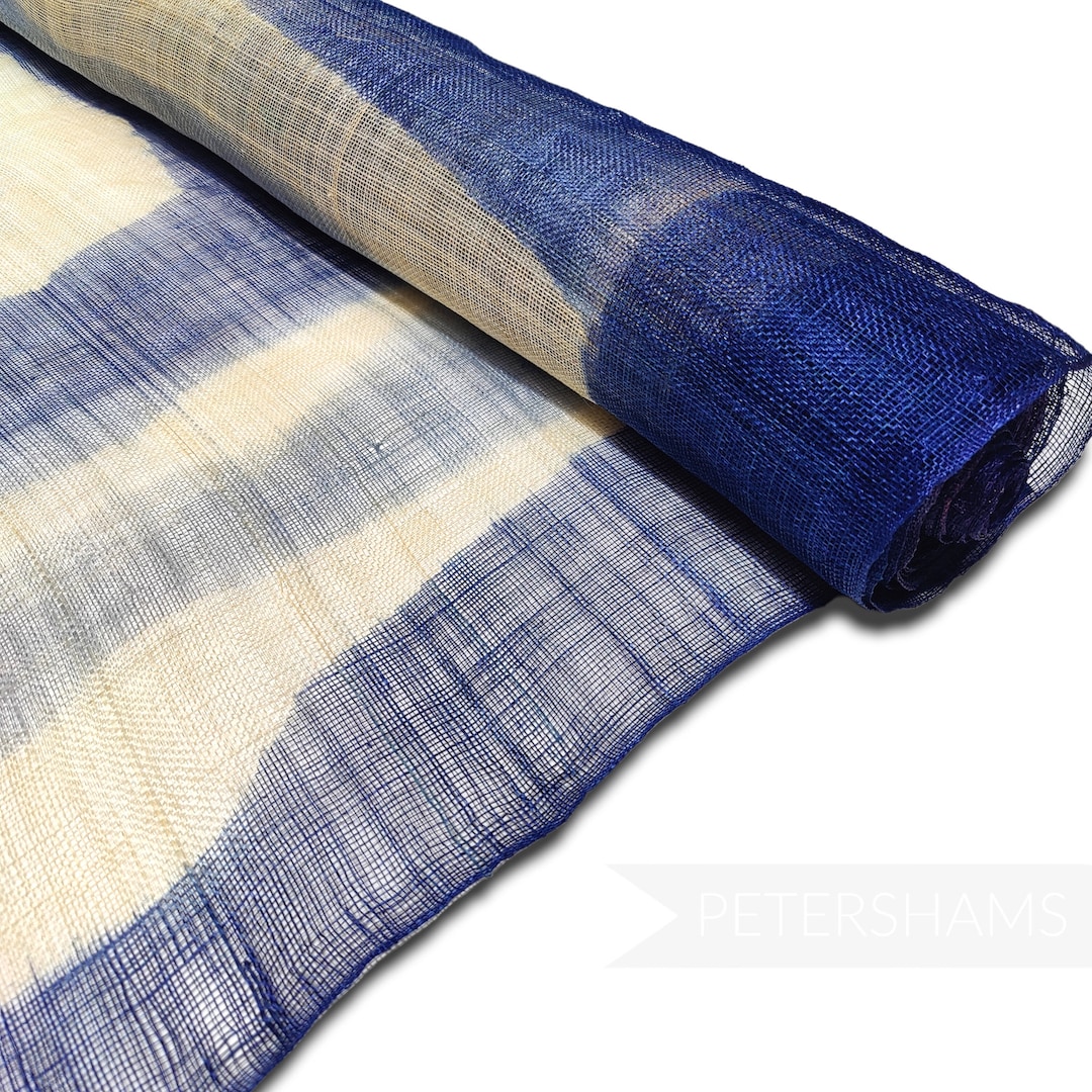 Large Scale Square Pattern Dyed Sinamay Fabric - 1/2m - for Millinery ...