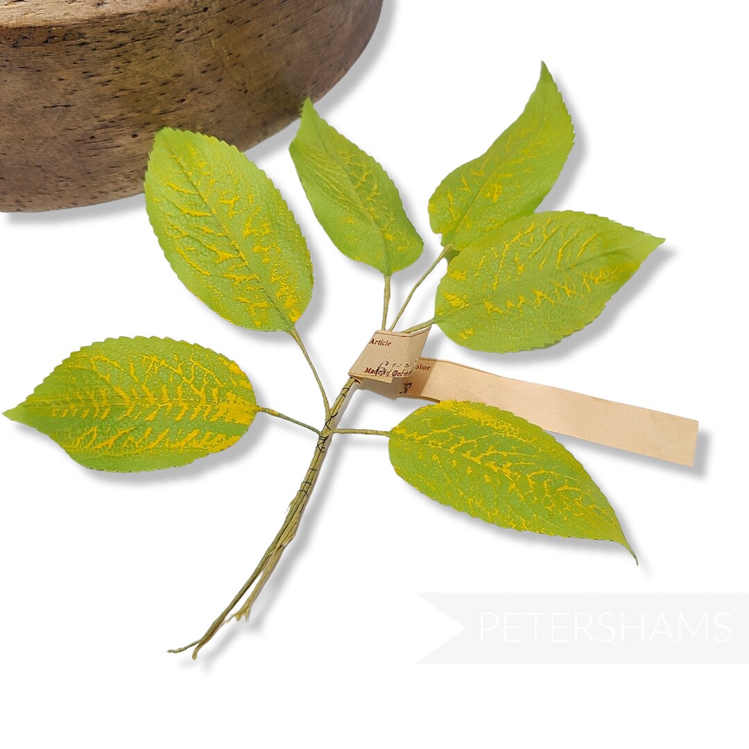 Vintage 'kieran' 1950's German Wired Cherry Leaf Spray for Millinery ...