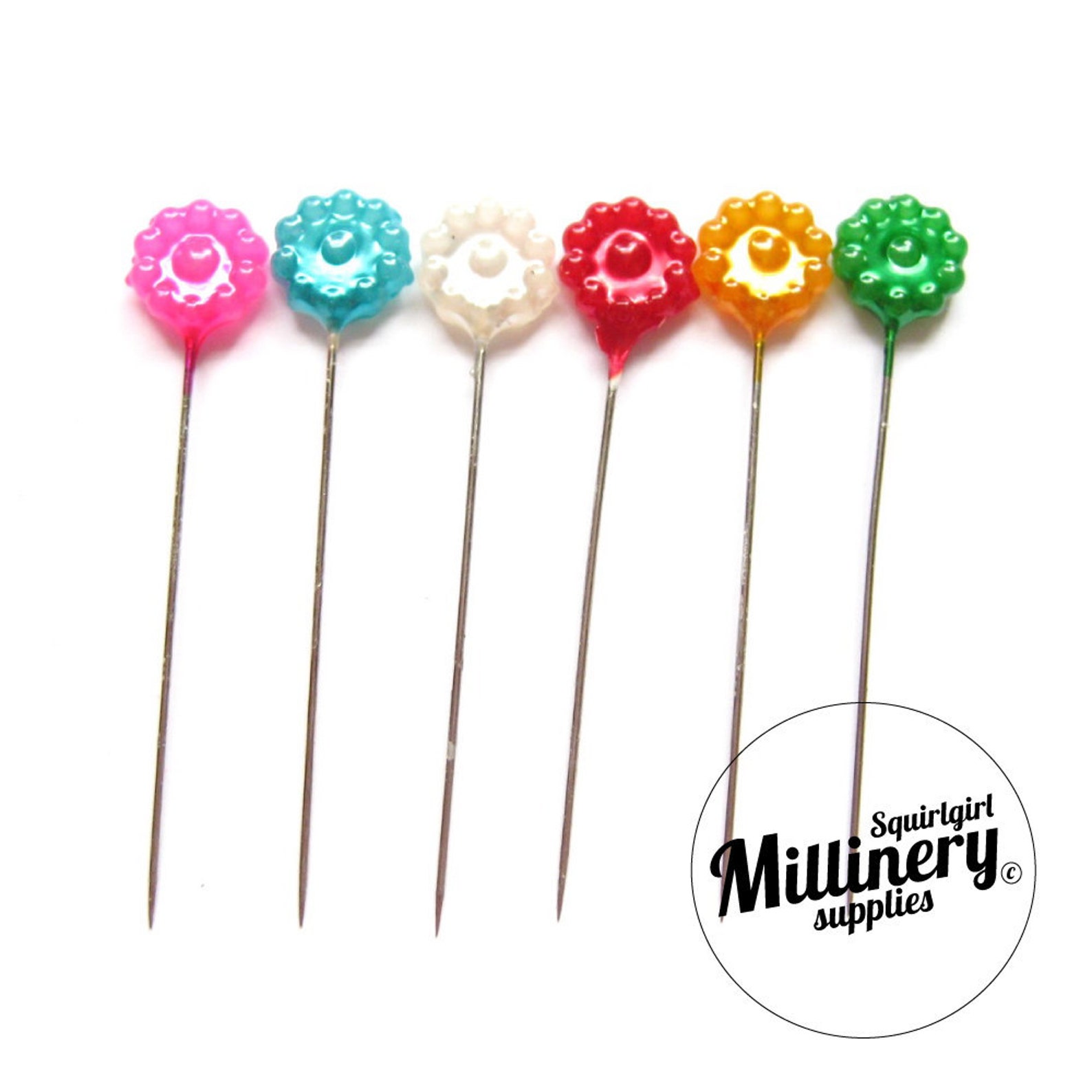 Set of 30 Vintage Inspired Flower Pins - Etsy