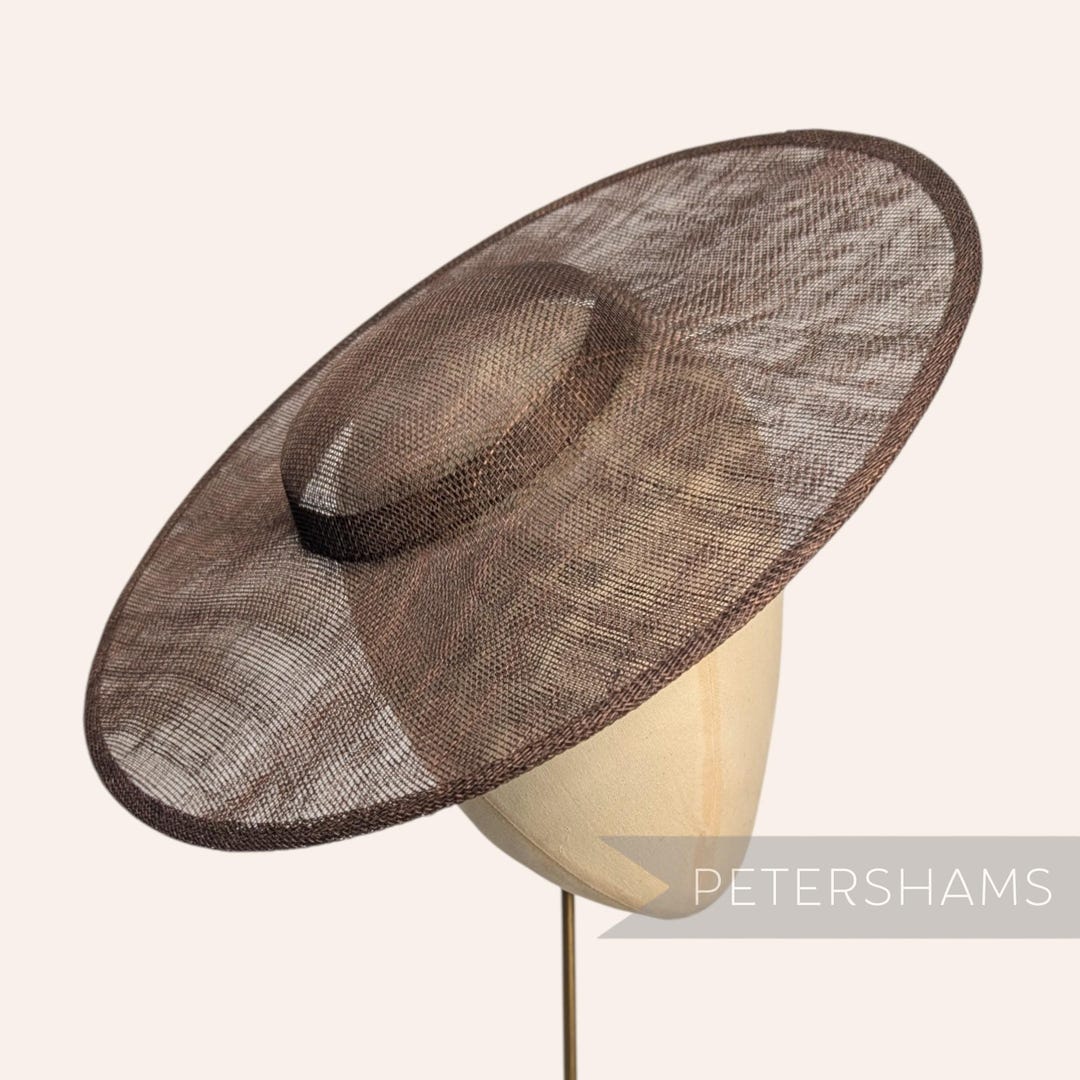 Chocolate Brown Cartwheel Sinamay Fascinator Millinery Hat Base for Hat ...