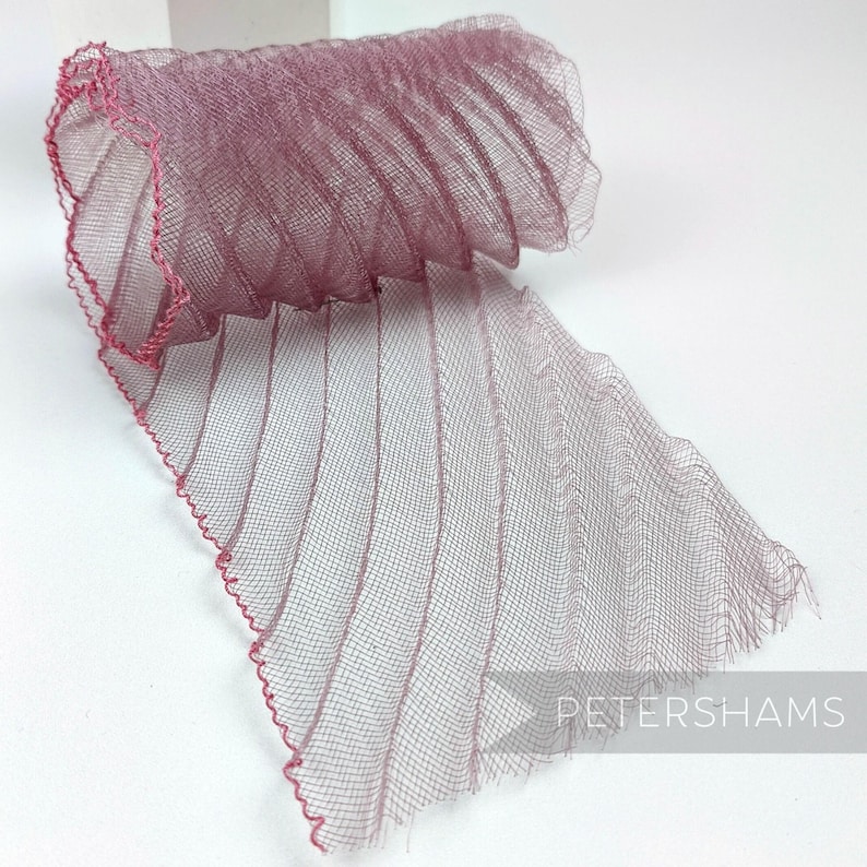 Dusky Pink Diagonal Pleated Crinoline Strip (crin, Horsehair Braid) for ...