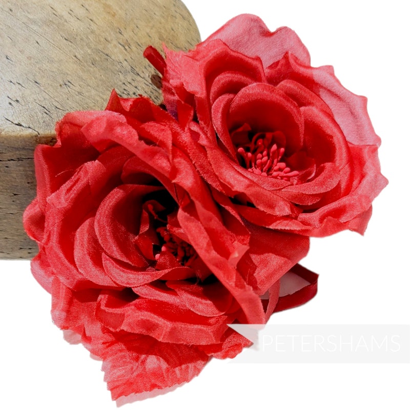 Red Silk Roses - Etsy