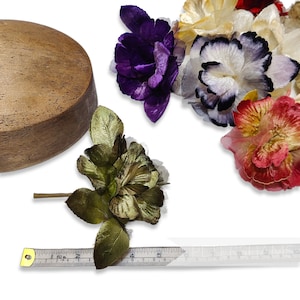 Vintage 'azaria' Czech Silk Velvet and Organza 10cm Gradient Dyed ...