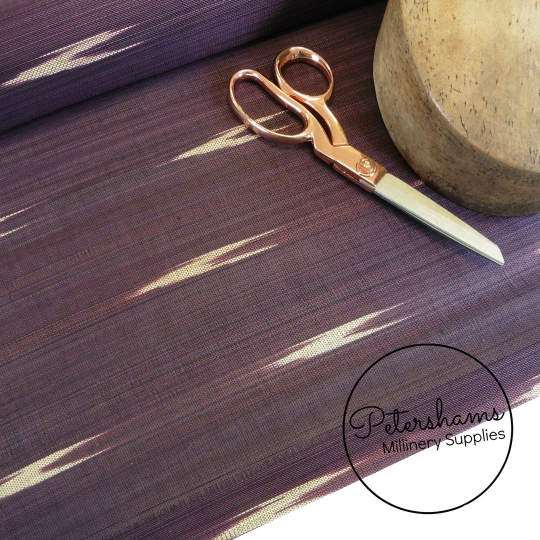 Ikat Design Buntal / Jinsin Fabric for Millinery, Hat Making 1/2m Plum ...