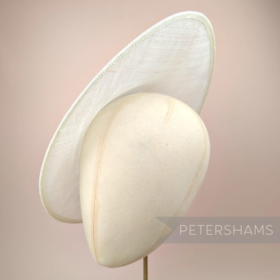 Large 34cm 'maggie' Oval Sinamay Fascinator Hat Base for Millinery and Hat Making - Ivory - Etsy