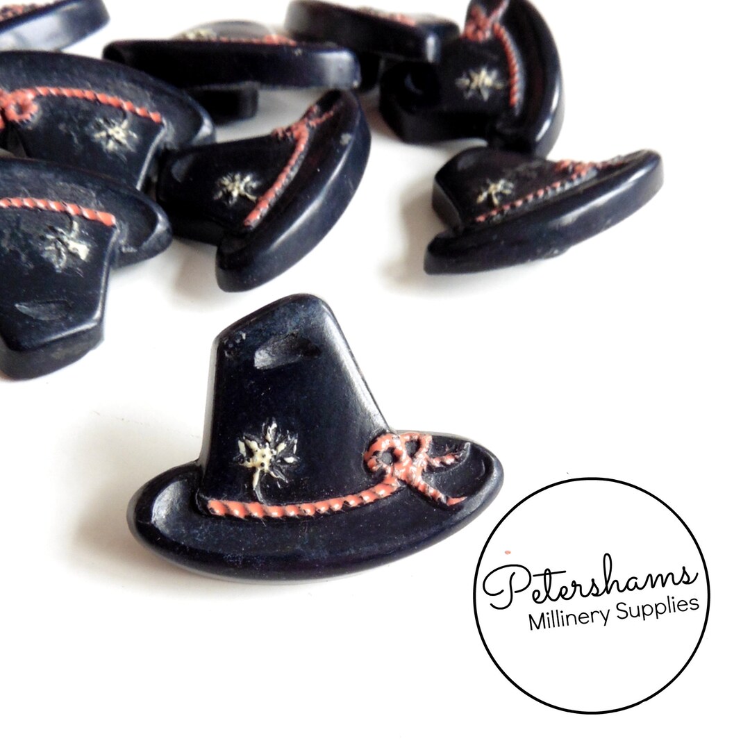 Vintage 1940s/50s Alpine Hat Buttons for Millinery and Hat Making ...