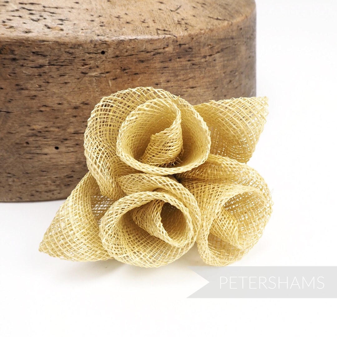 Rolled Sinamay Rose Bunch Millinery Hat Mount 'leah' for Millinery ...
