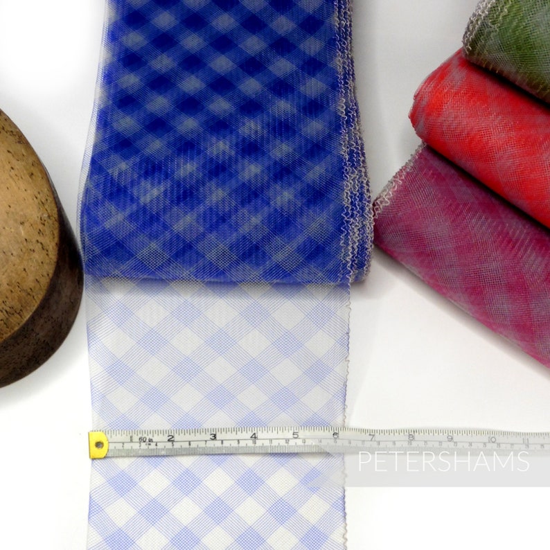 Petite Checker Pattern 15cm 6 inch Wide Crinoline for Hats | Etsy