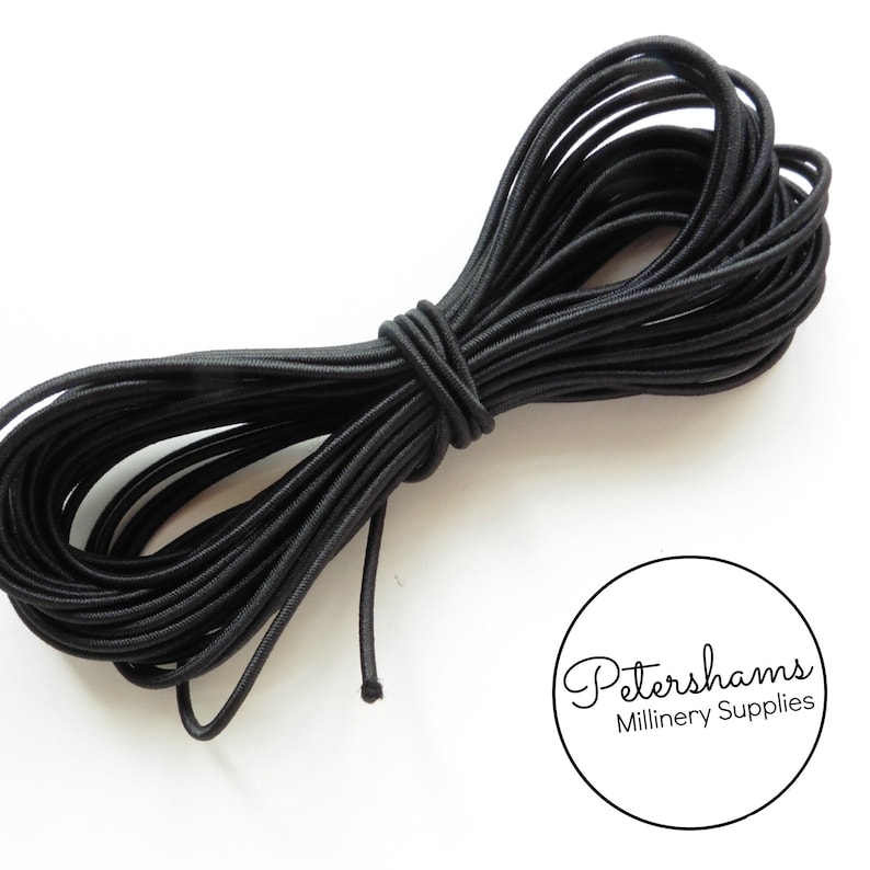 Round 1.5mm Hat Elastic for Fascinators & Millinery - Black - Etsy UK