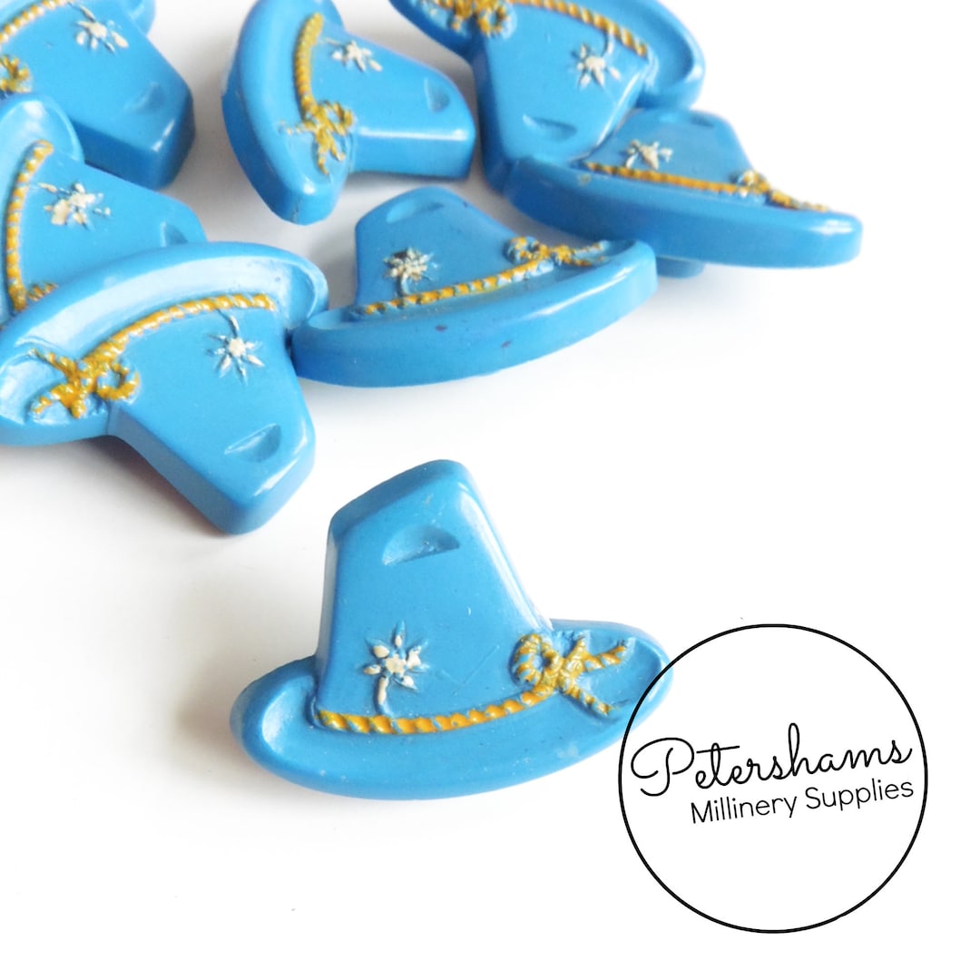 Vintage 1940s/50s Alpine Hat Buttons for Millinery and Hat Making ...