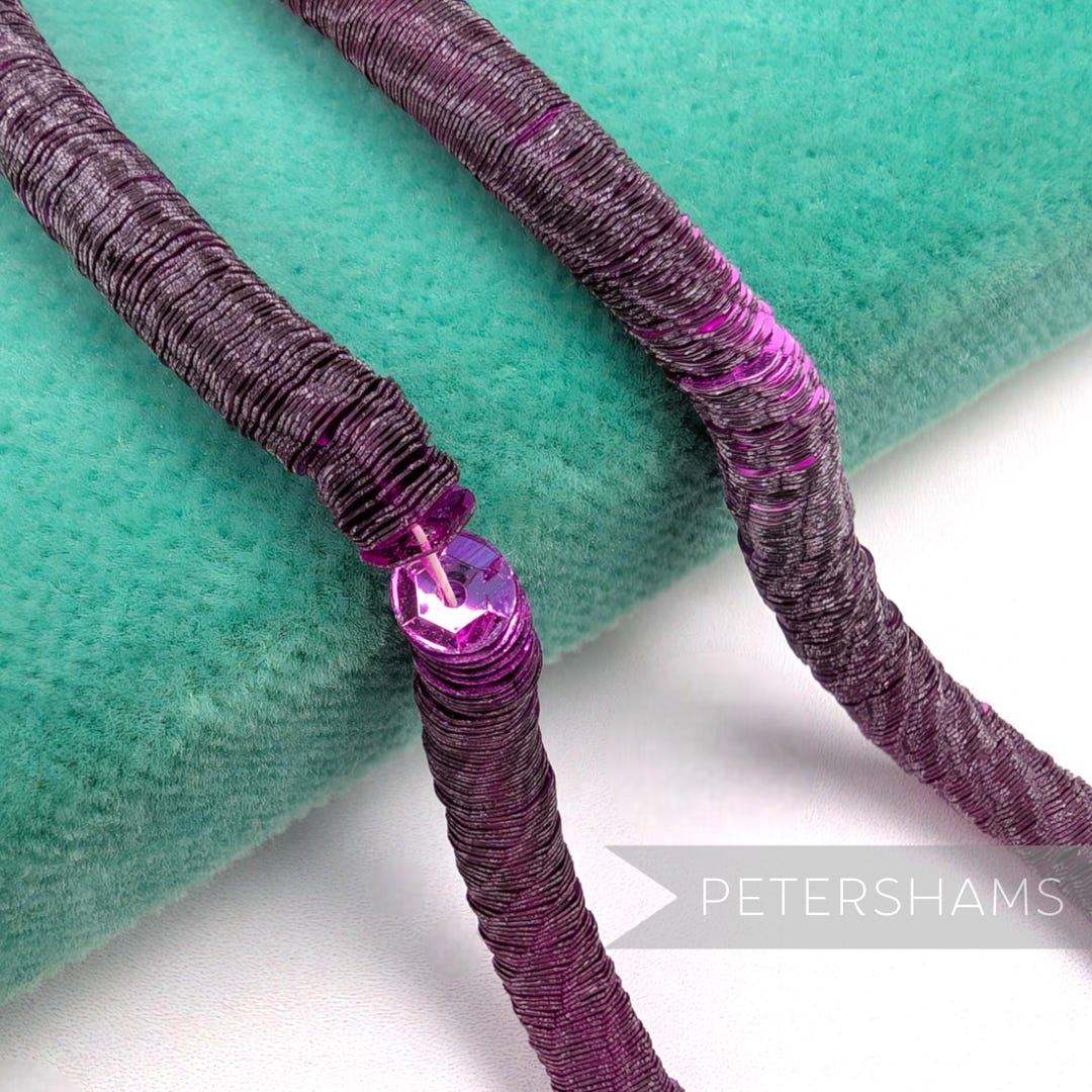 5mm Cupped Vintage French Sequin Worm Strings for Millinery ...