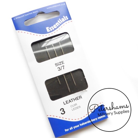 Pack of 3 Leather Hand Sewing Needles Size 3/7 | Etsy