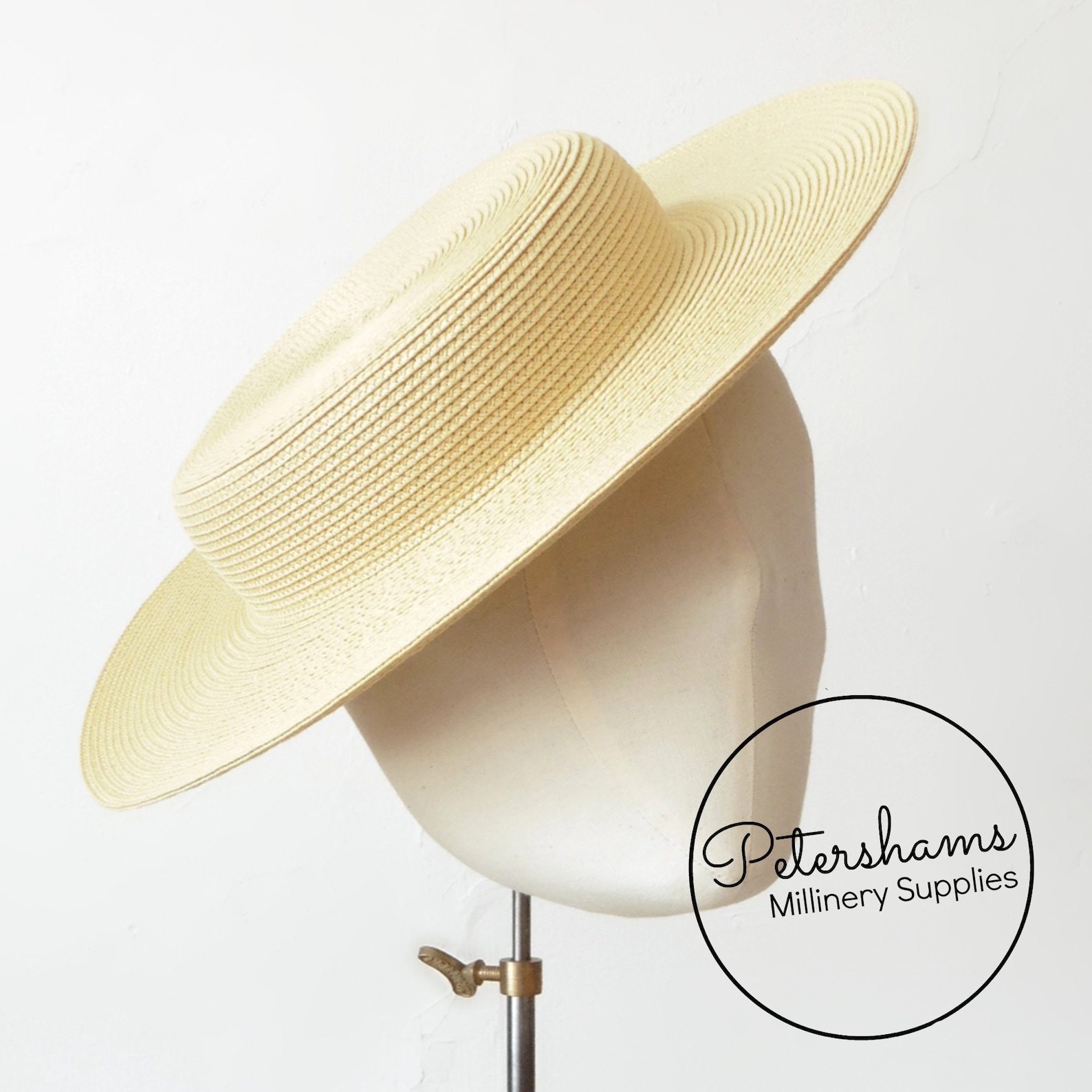 Small Brim Polybraid Boater Fascinator Hat Base for Millinery - Etsy