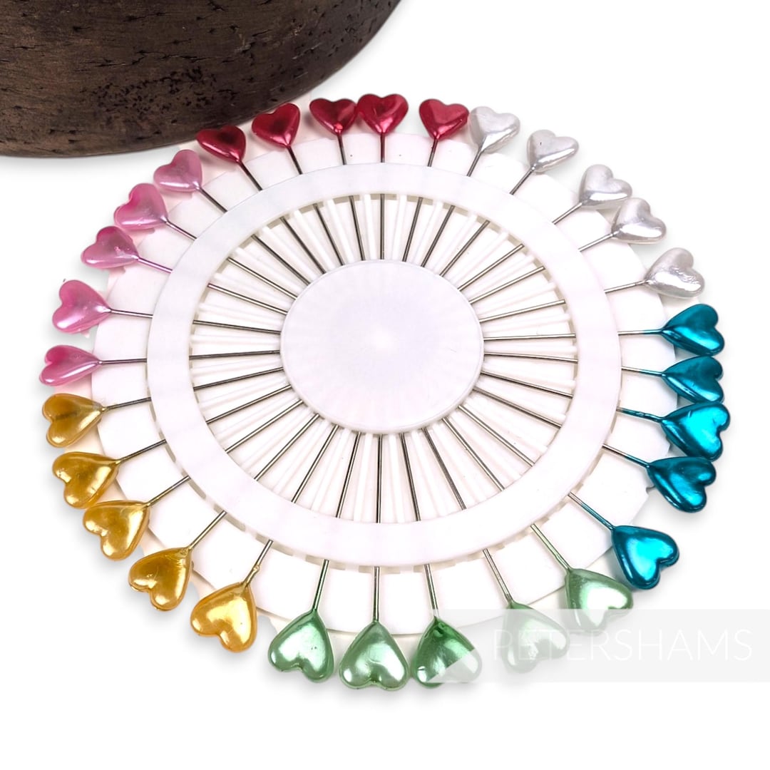 Set of 30 Vintage Inspired Heart Pins - Etsy