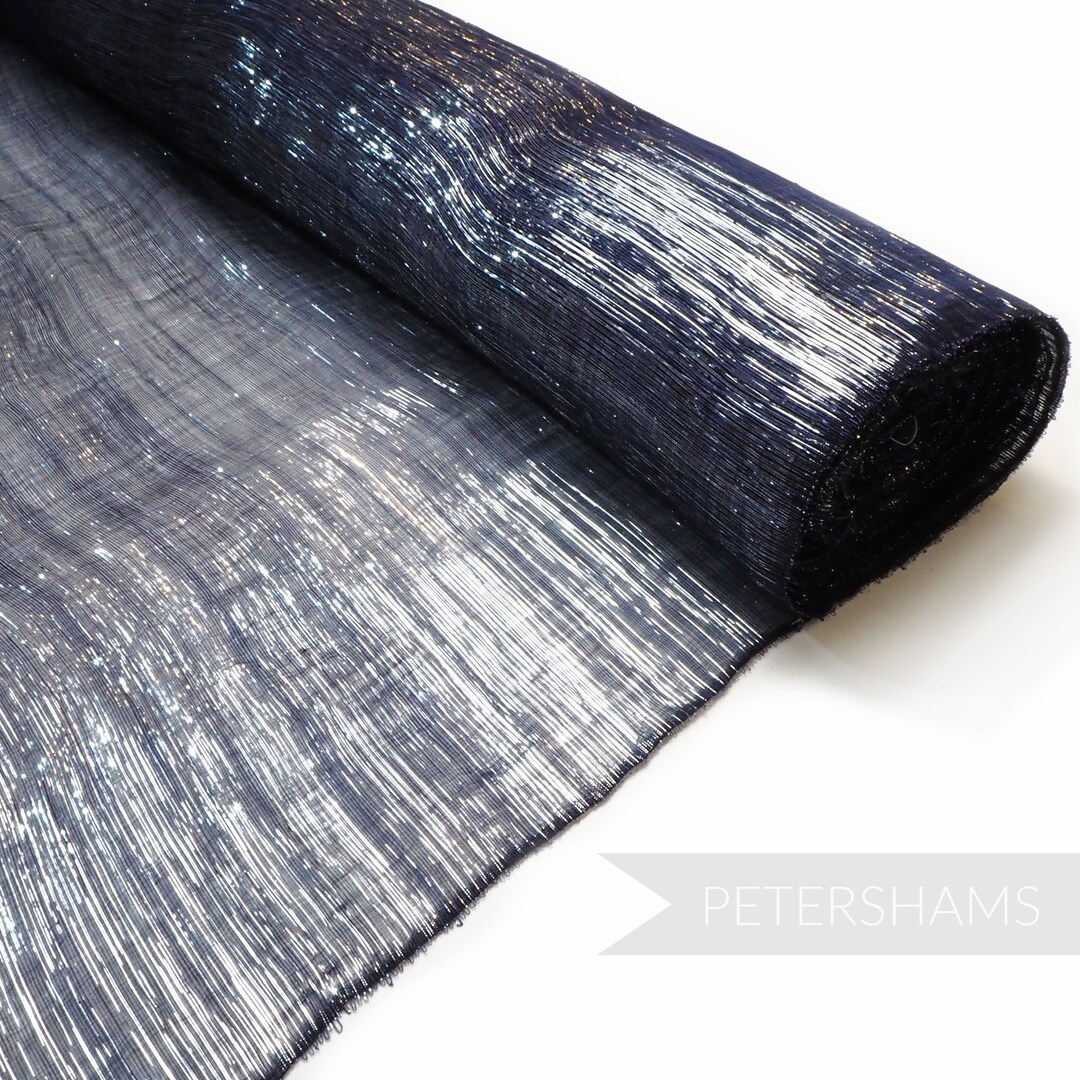 Lurex Threaded Silk Abaca Fabric for Millinery and Hat Making - 1/2m ...