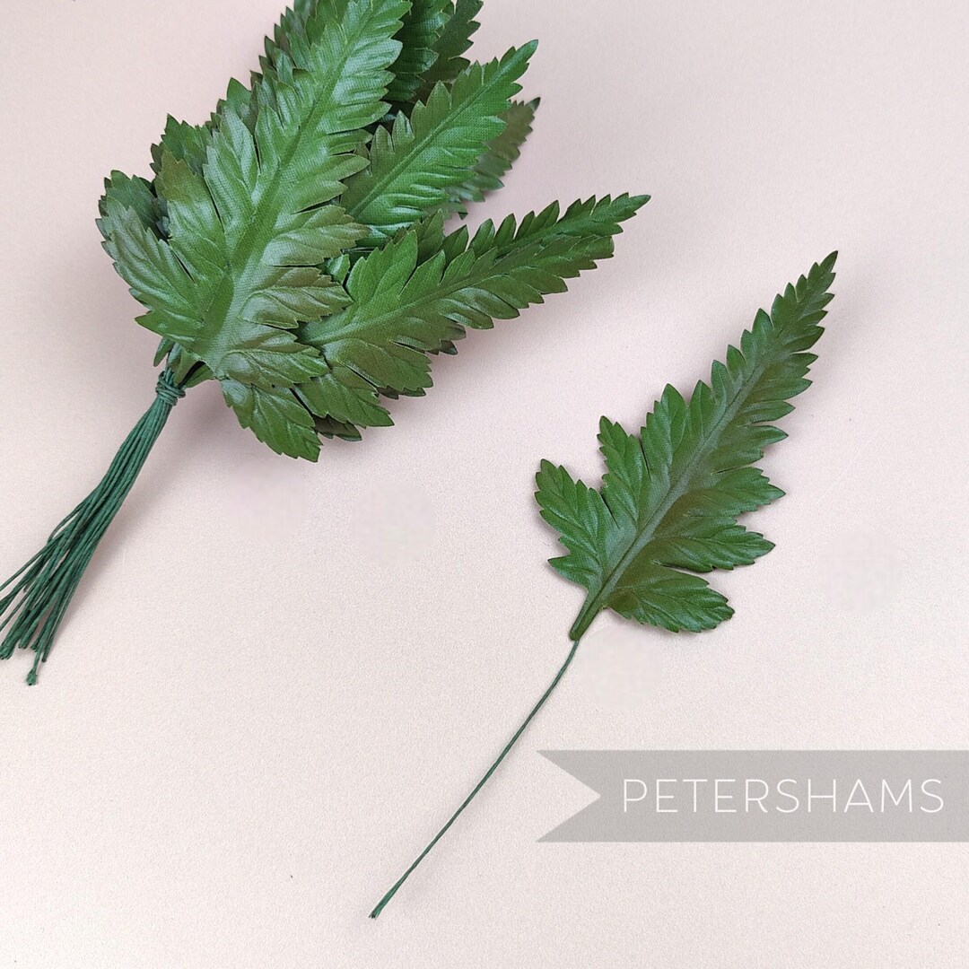 Vintage 'bill' 1960's Gradient Dyed Wired Fern Leaves for Millinery and ...