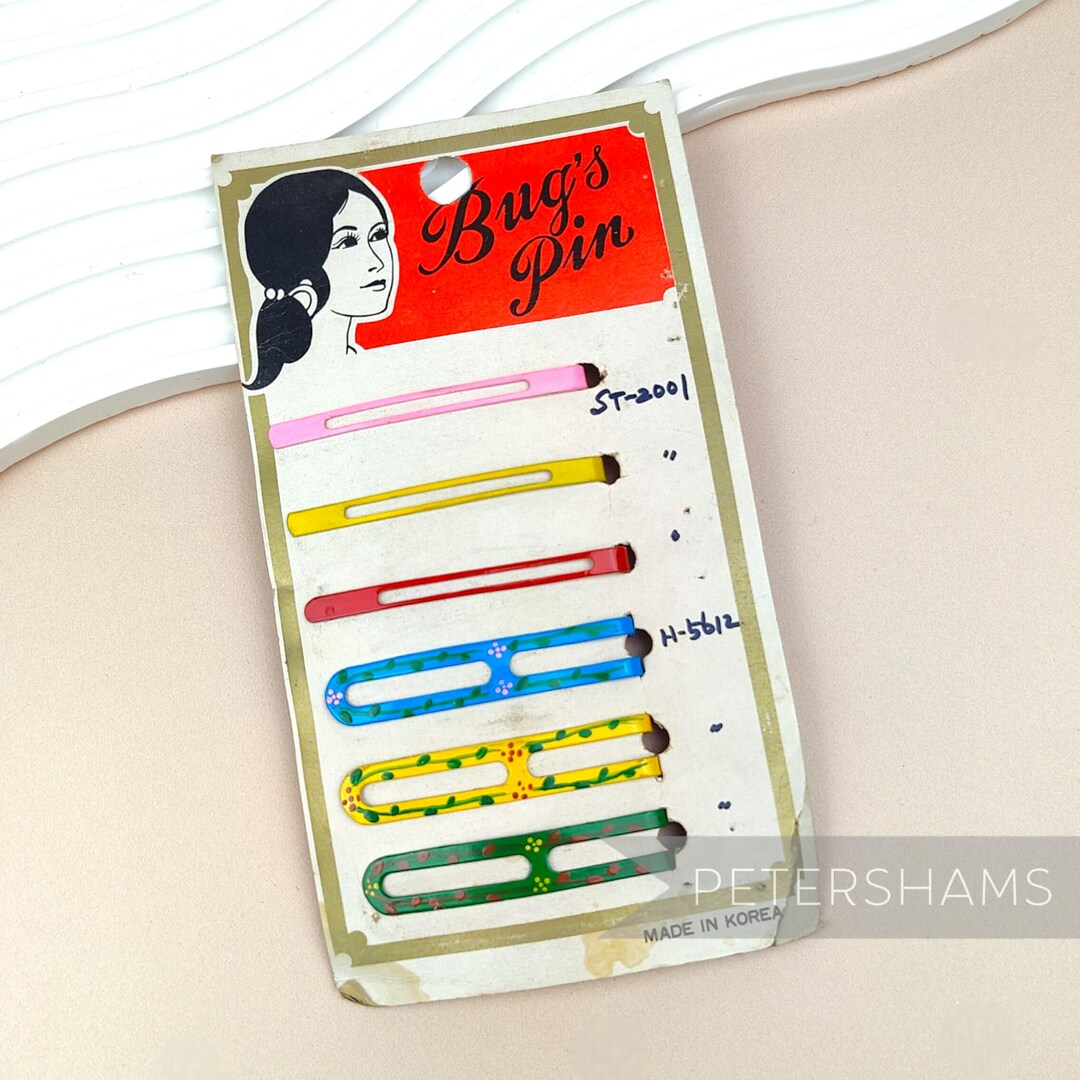 Metal 1970/80's 'bug's Pin' Hand-painted Hair Slides Card of 6 - Etsy