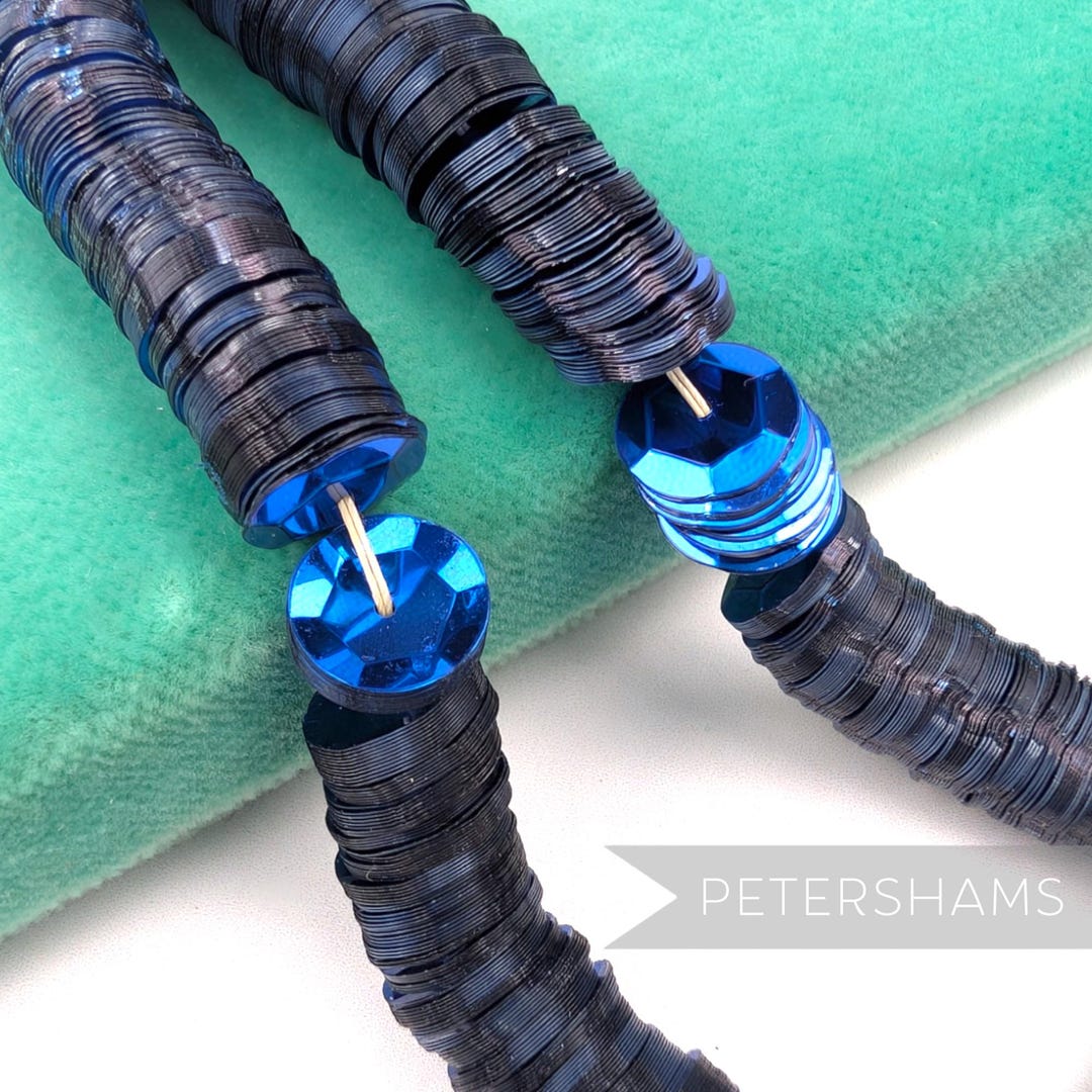 10mm Cupped Vintage French Sequin Worm Strings for Millinery ...