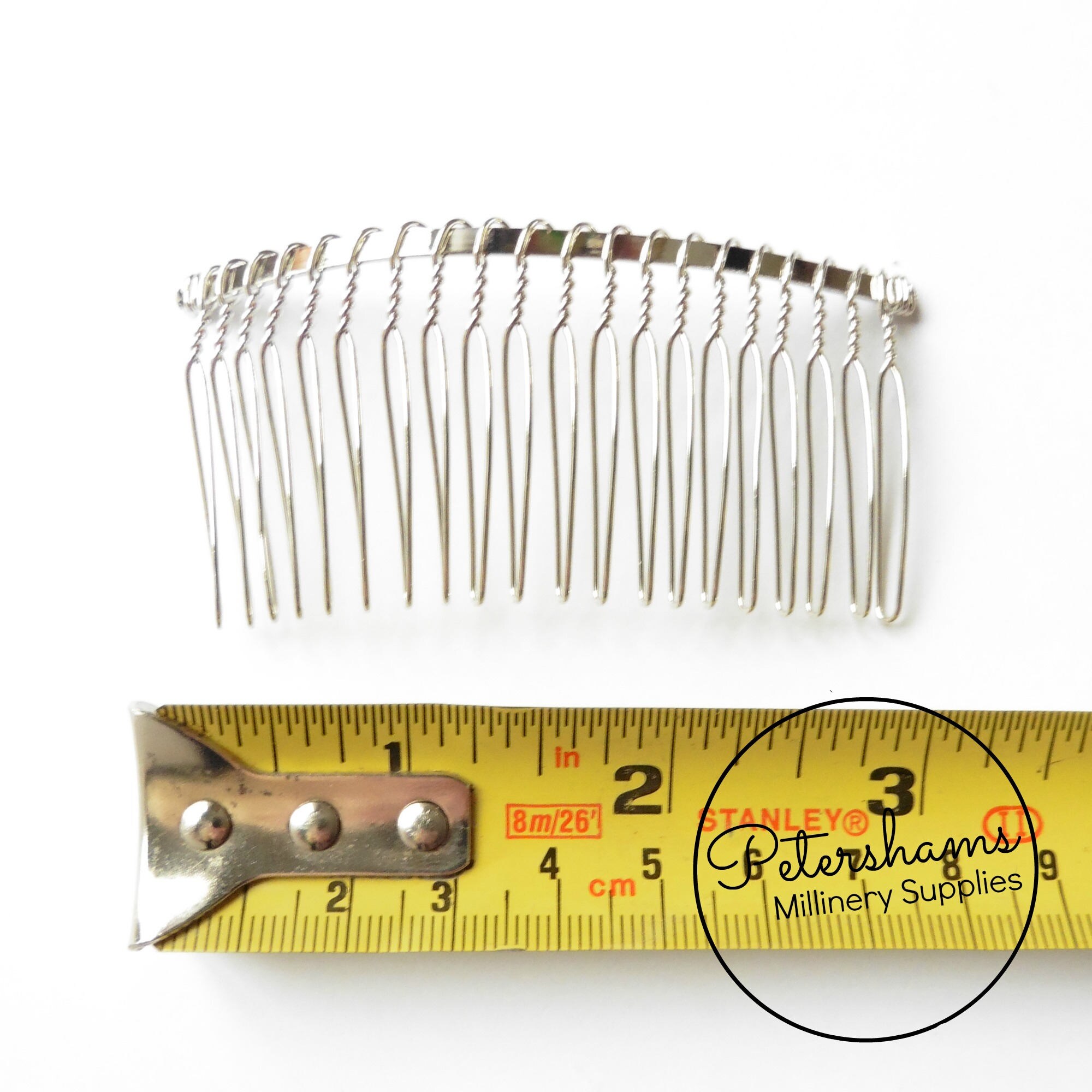 8.5cm 3.25 Silver Plated Metal Hair Comb for - Etsy