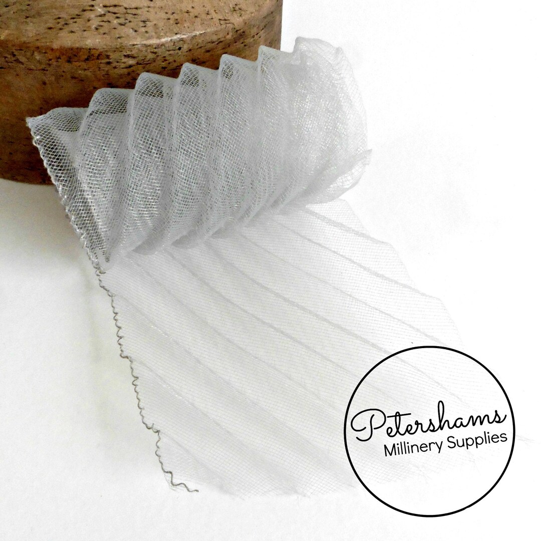 Diagonal Pleated Crinoline Strip crin, Horsehair Braid for Millinery ...